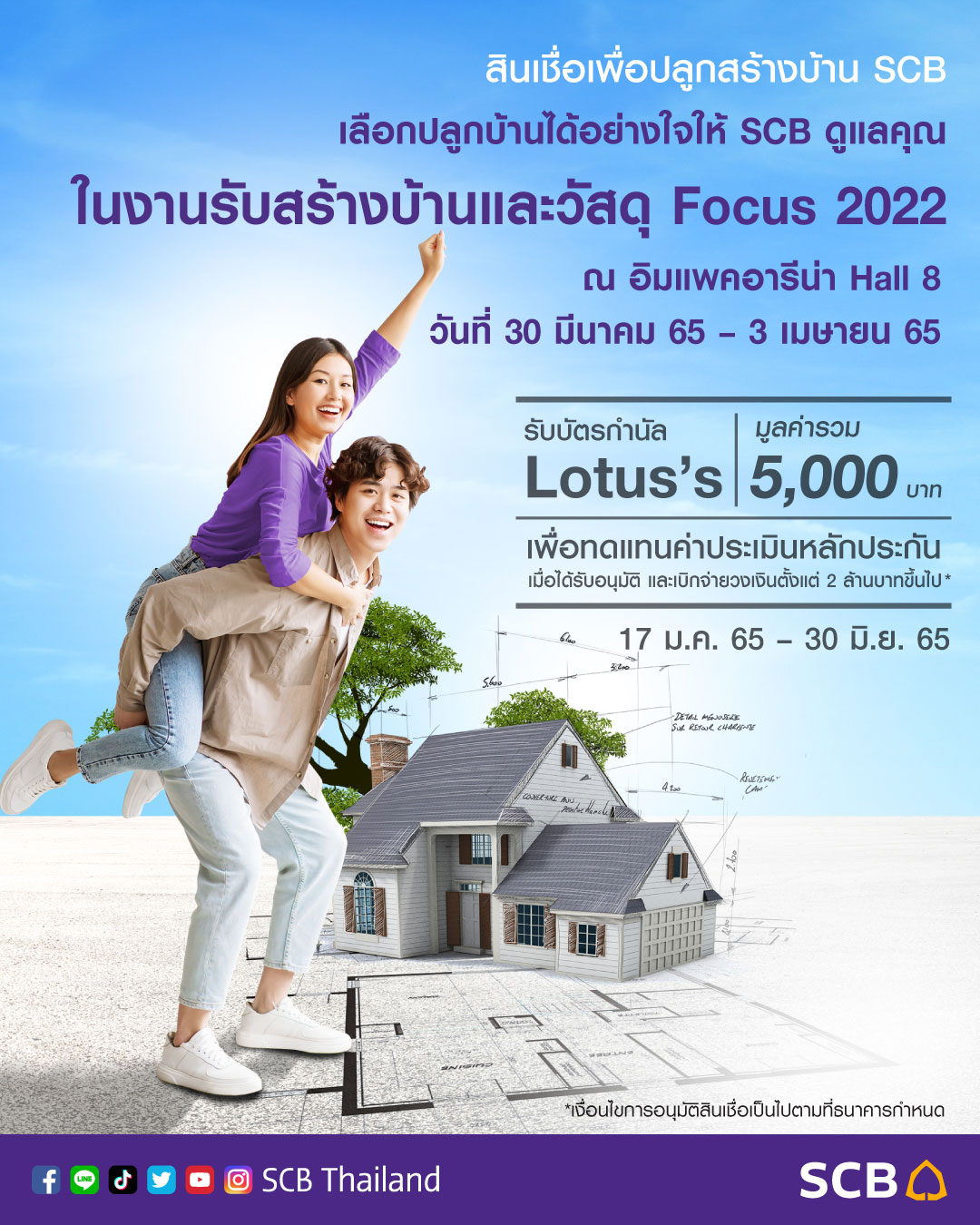 ปลูกบ้านได้อย่างใจ เลือกสินเชื่อปลูกสร้างบ้าน SCB