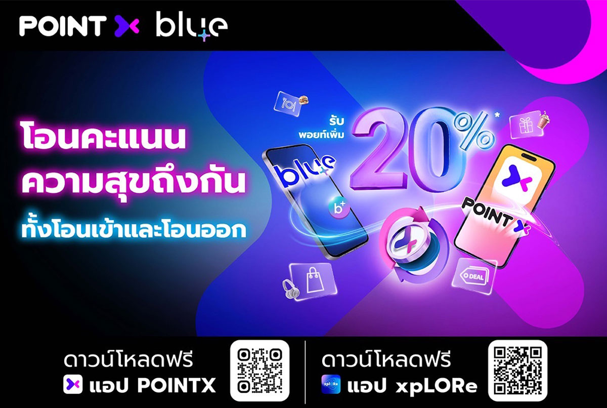 โอนคะแนนความสุขถึงกัน รับพอยท์เพิ่ม 20%