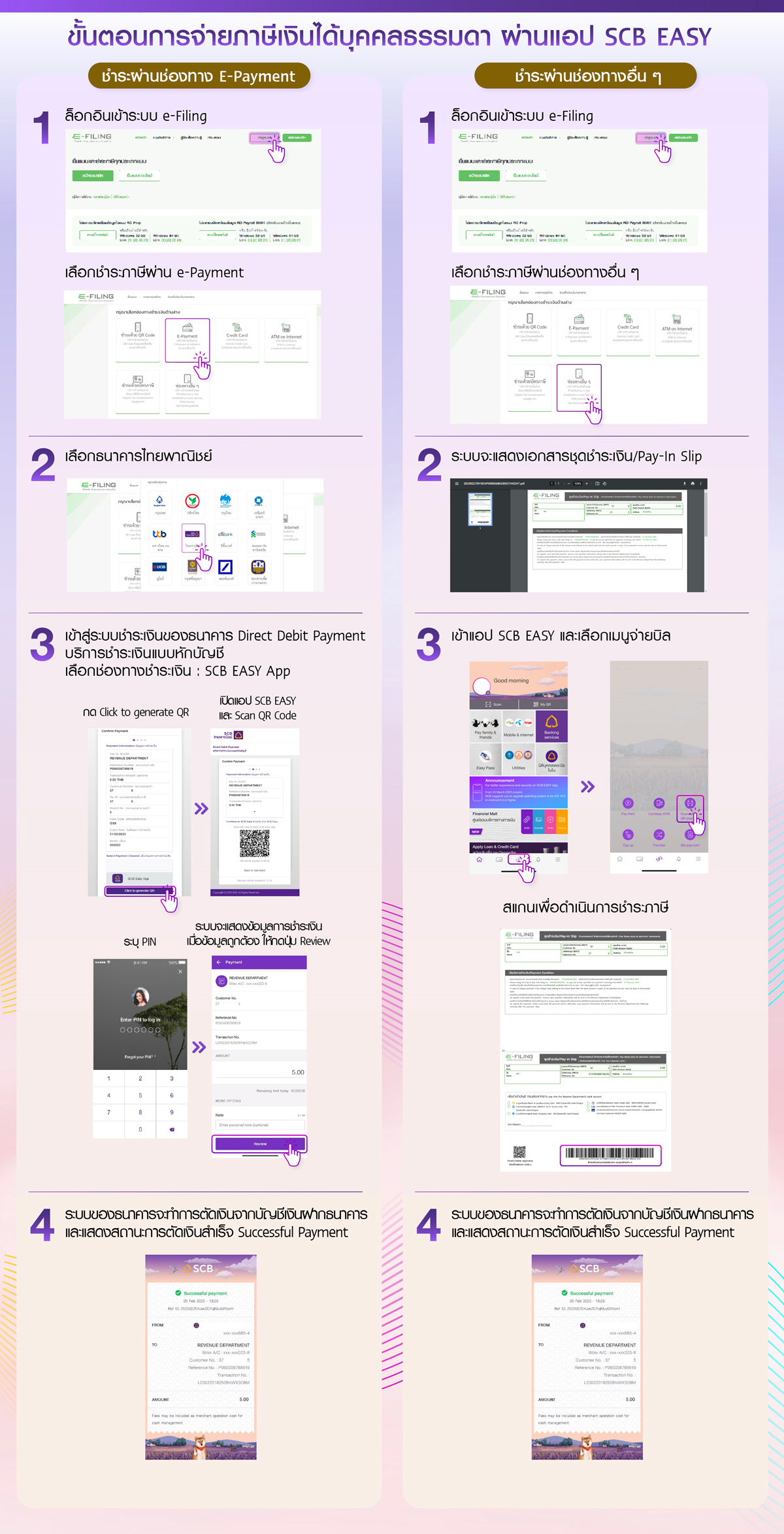 ชำระภาษีผ่าน SCB EASY App