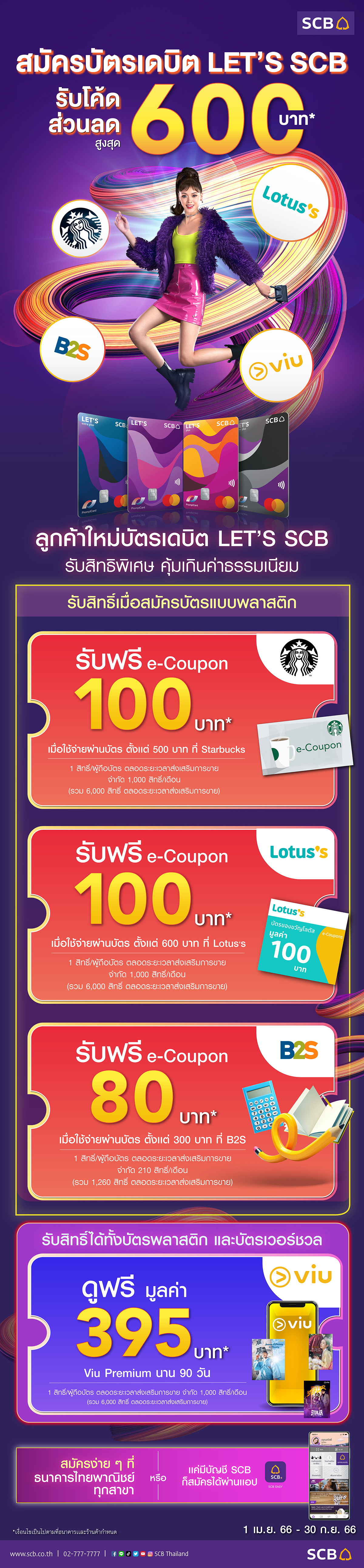 บัตรเดบิต LET’S SCB สมัครวันนี้