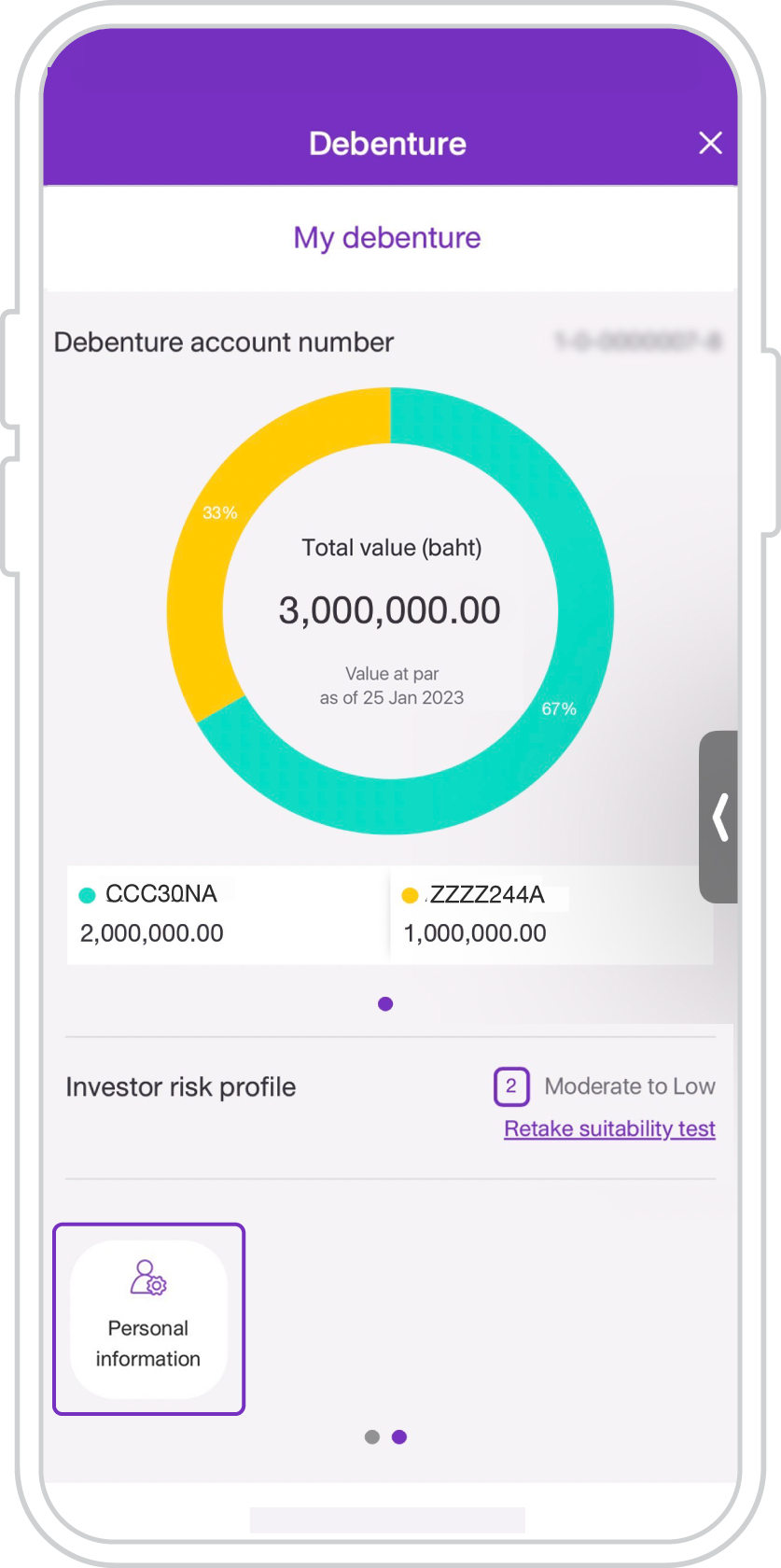 Edit Persona information
