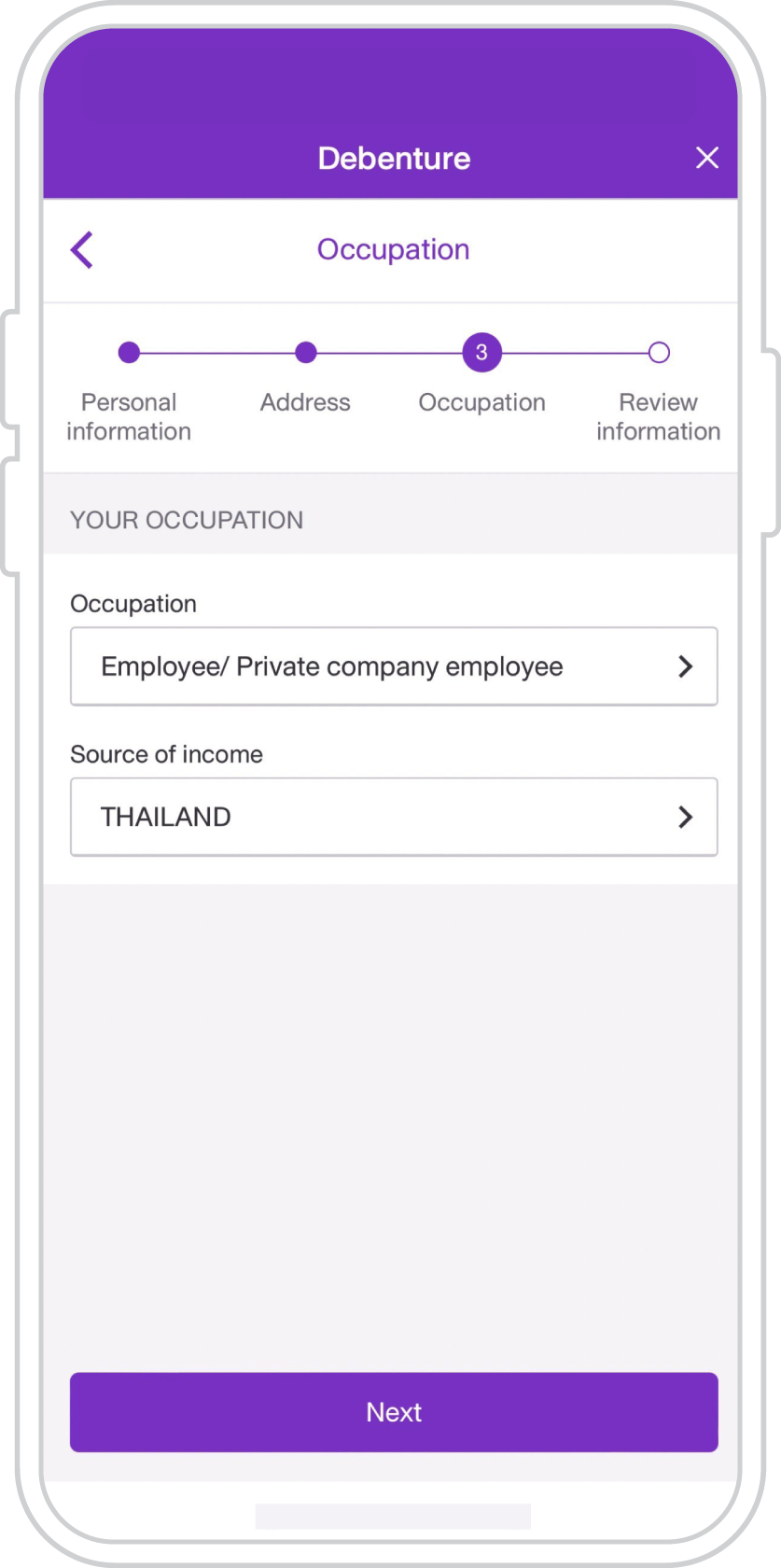 Edit Persona information