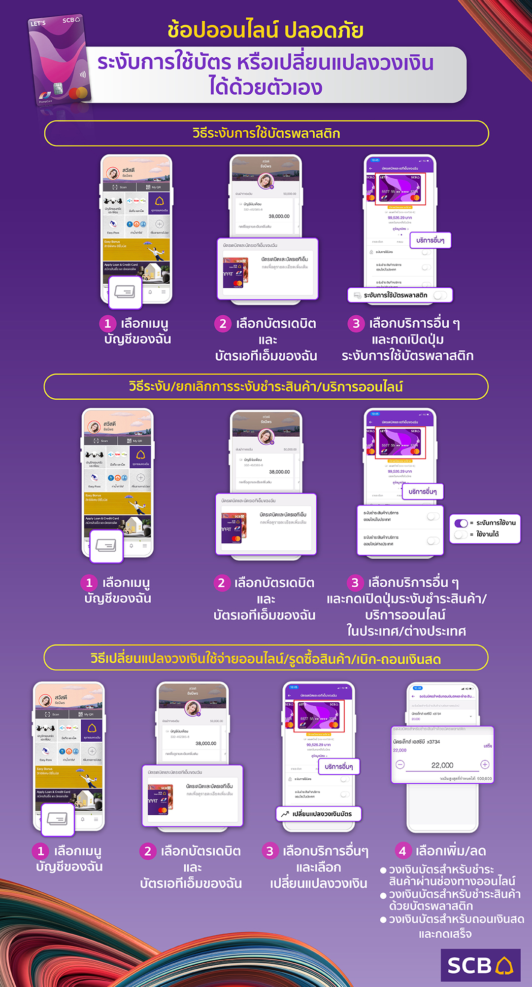 วิธีการตั้งค่าบัตรเดบิต LET’S SCB ง่ายๆ ด้วยตัวเอง ผ่านแอป SCB EASY